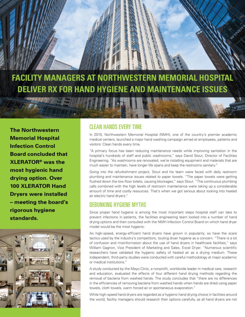 Northwestern Memorial Case Study: Excel Dryers - Newton Distributing